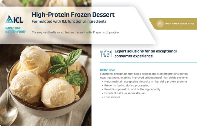 High-Protein Frozen Dessert Recipe Card | ICL